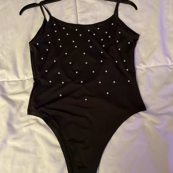 Jestoms | Tops | New Pearl Beaded Bodysuit | Poshmark